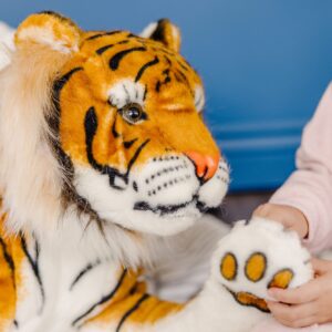 Melissa & Doug Giant Tiger - Lifelike Stuffed Animal (over 5 feet long ...