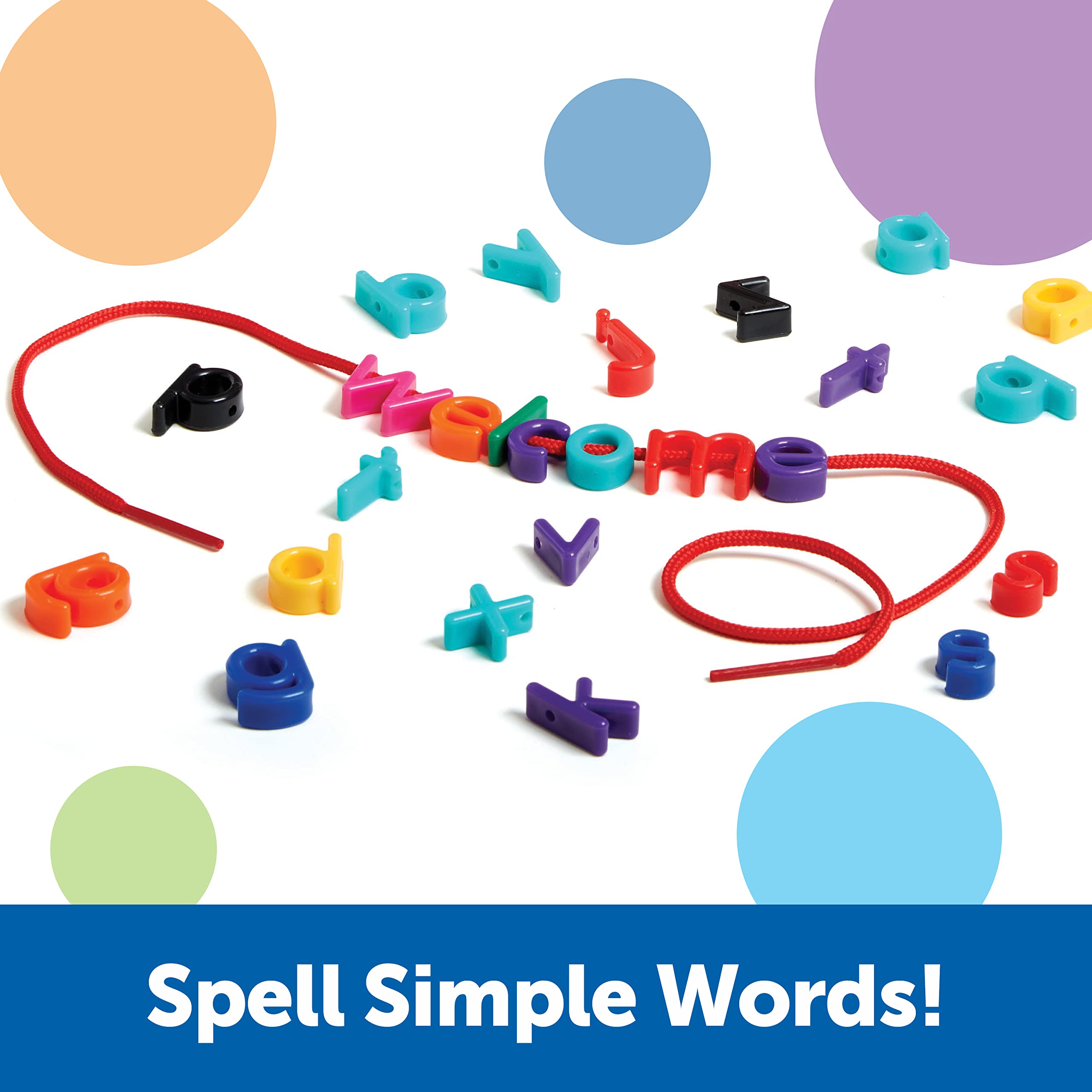 Learning Resources Lowercase Lacing Letters - 275 Pieces, Ages 3 ...