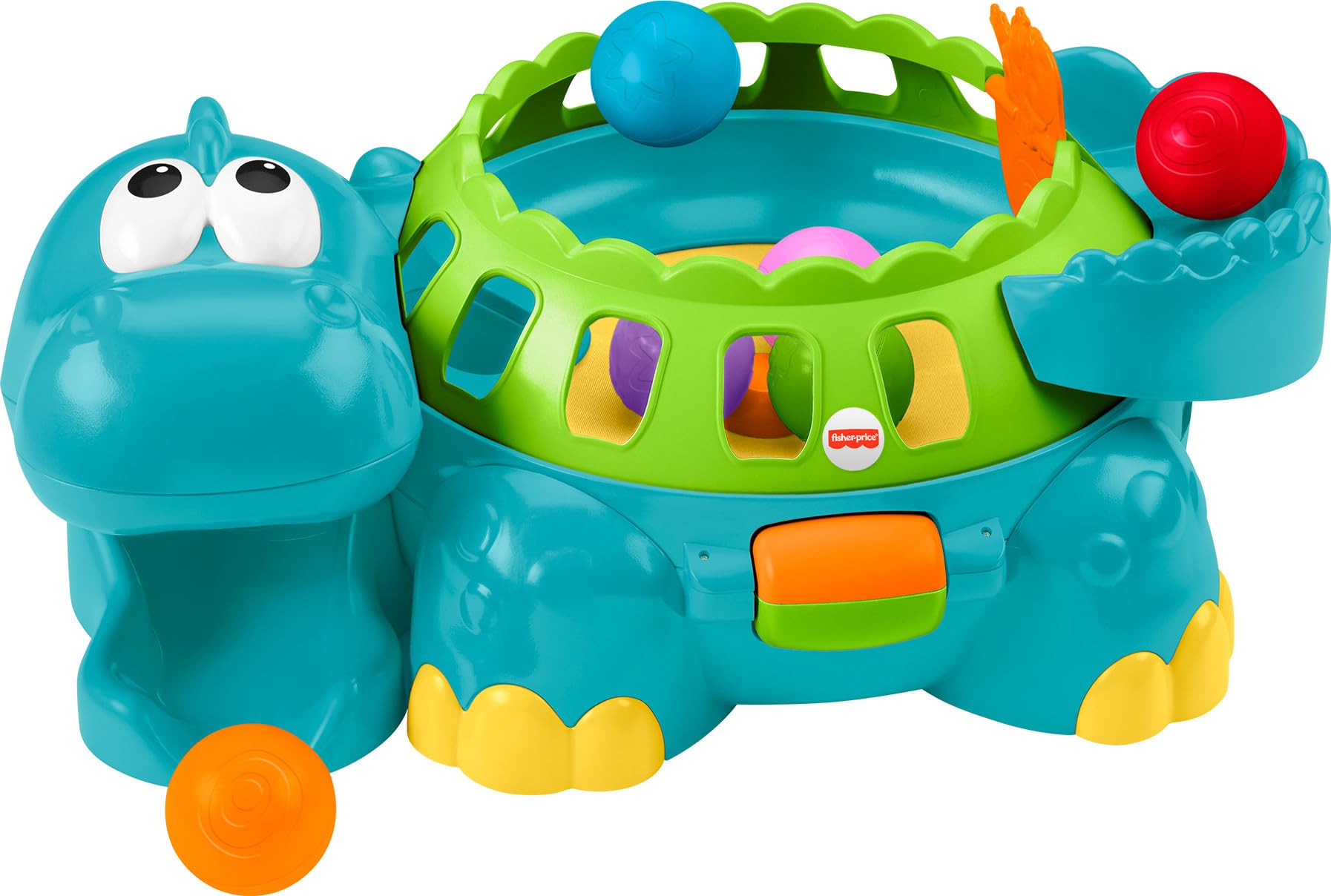 Fisher-Price Baby Crawling Toy, Poppity Pop Musical Dino Ball-Popper ...