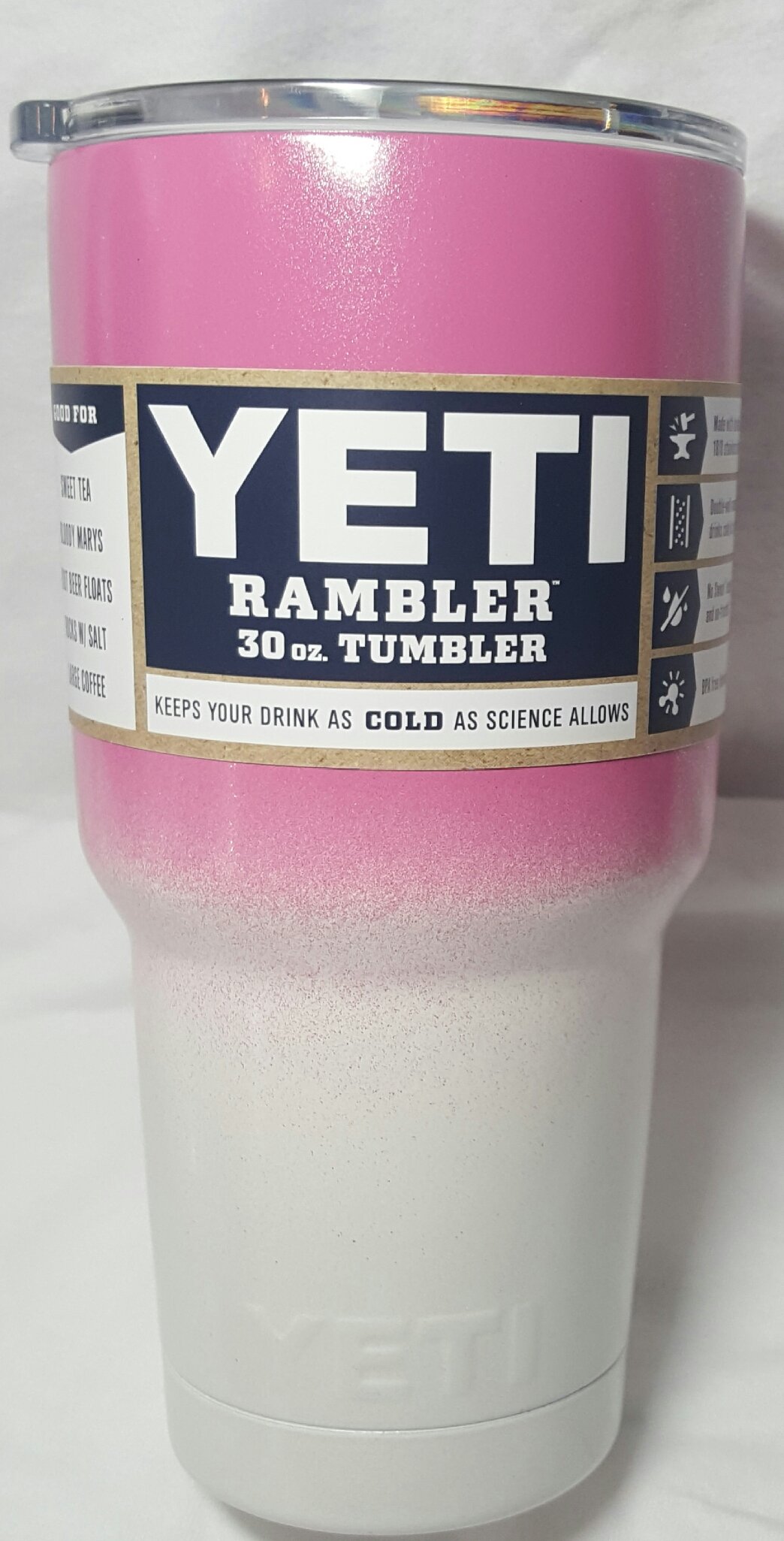 Yeti Rambler, Powder Coated, Custom Colors (30 ounce, Bubblegum Pink ...