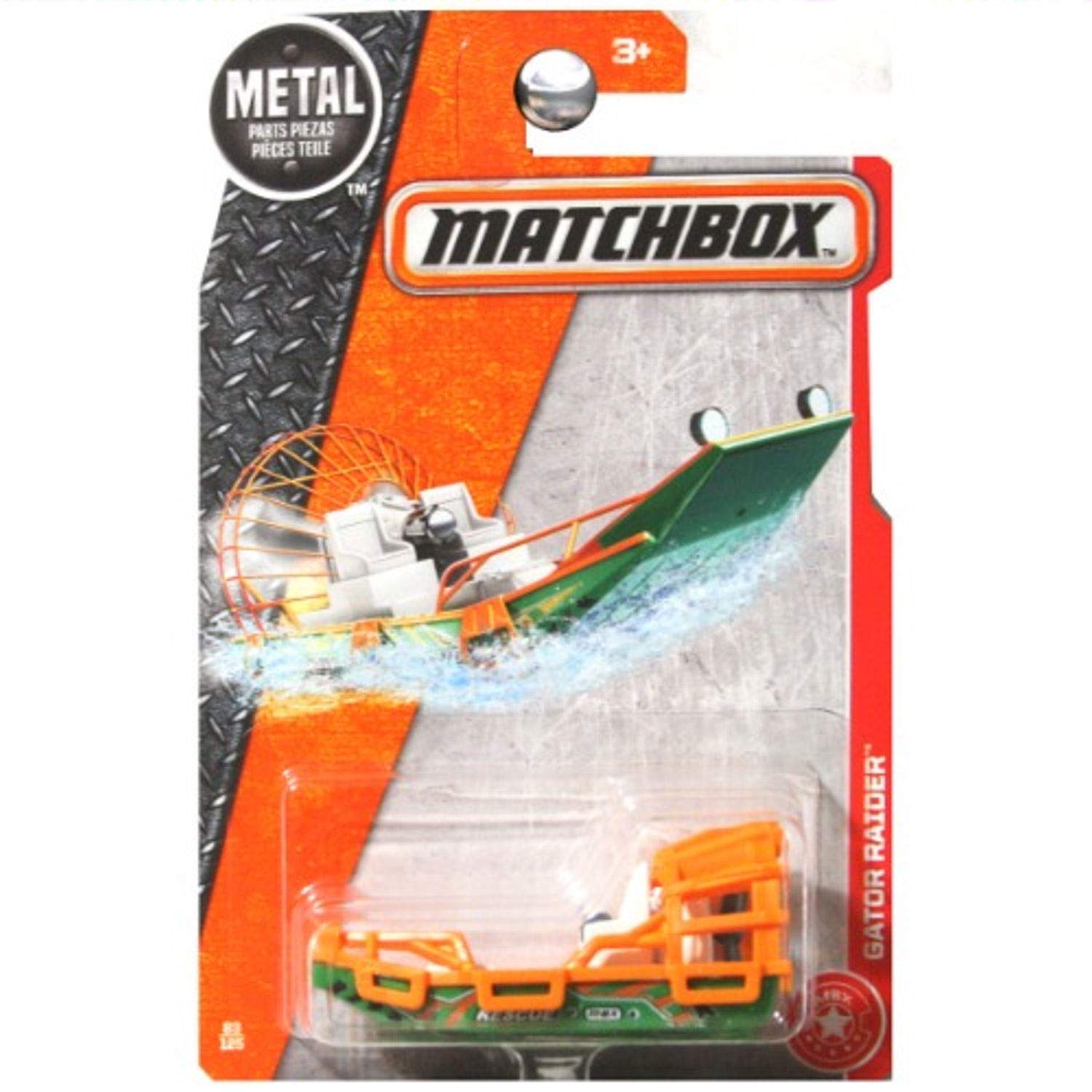 Matchbox 2017 MBX Heroic Rescue Gator Raider Pontoon Air Boat Orange ...
