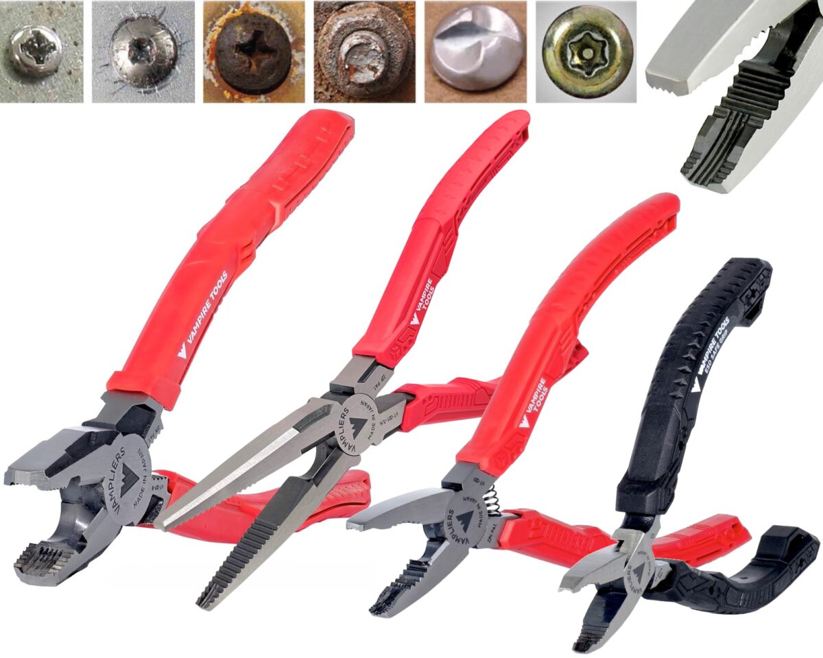 VAMPLIERS 7" Screw Extractor Pliers for the DIY Guy. Carbon Steel ...