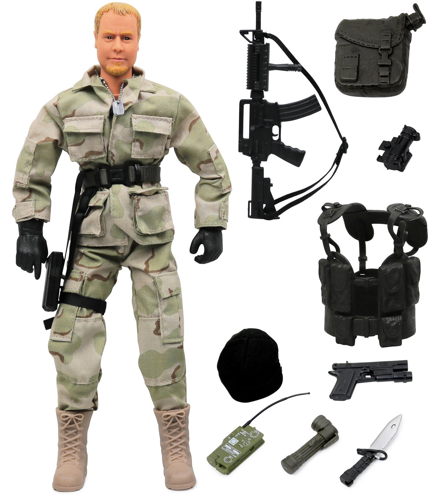 Click N' Play 12-Inch Action Figures Military Ranger Swat | Army Action ...