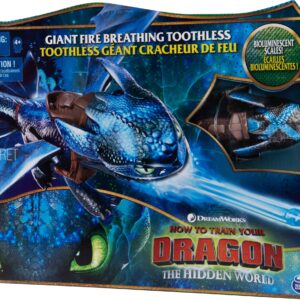 Dreamworks Dragons, Giant Fire Breathing Toothless Action Figure, 20 ...