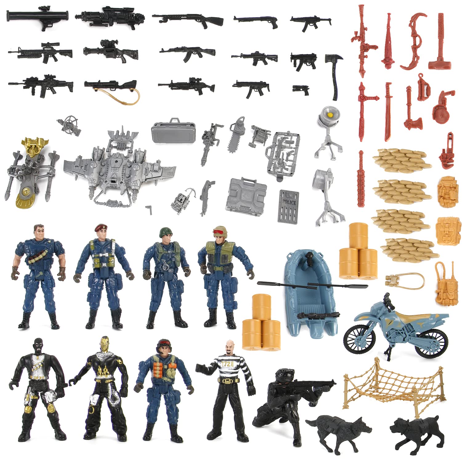 Liberty Imports Police Patrol Special Forces Action Figures Soldiers ...