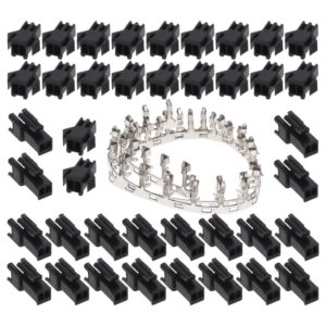 Fielect 100Pairs 2.54mm 5 Pin Black Plastic Male Female -SM Housing Crimp Terminal Connector — 🛍 ...