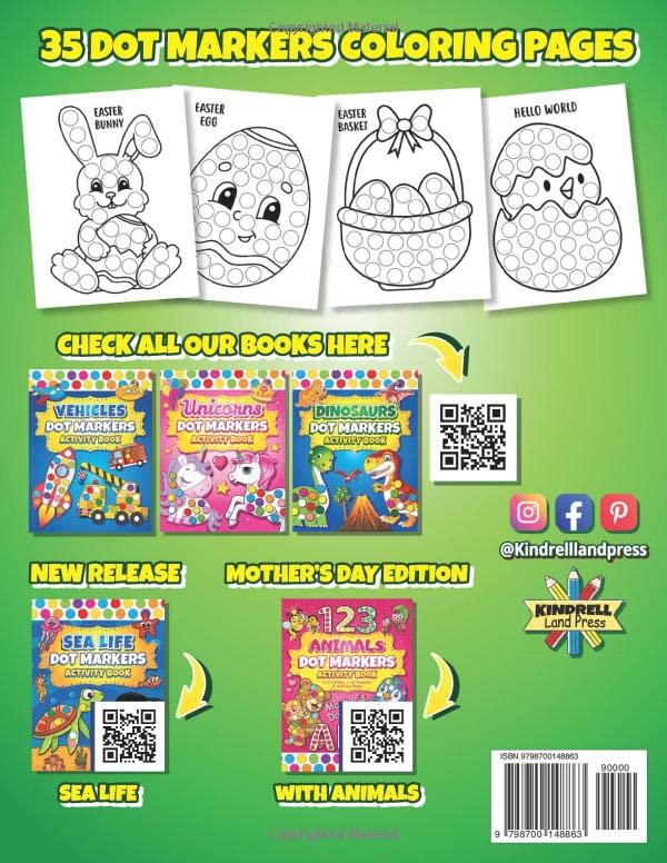 Dot Markers Activity Book Easter: Easy Guided BIG DOTS | Dot Coloring ...