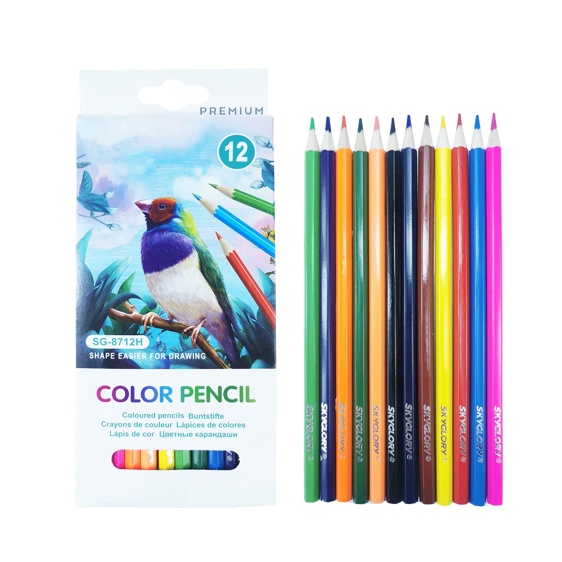 Seedrulia Professional Colored Pencils, Premium Soft Core 12 Unique ...