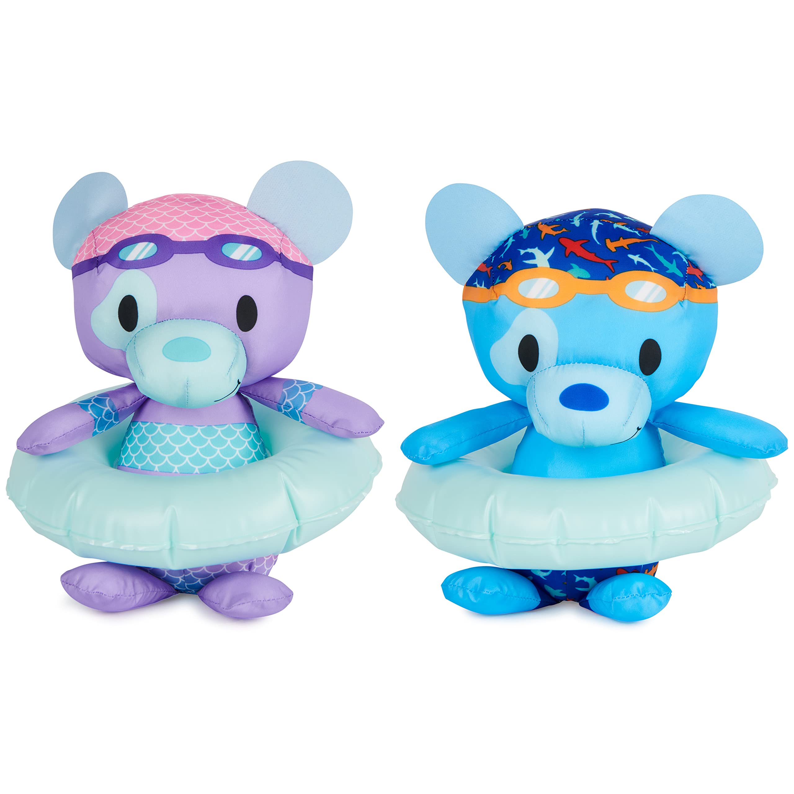 Swimways Huggable Floating Water Stuffed Animal, Bath Toys and Pool Party Favors 2-Pack for Kids ...