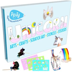 Pipity Unicorns Arts & Crafts Kit, Gifts for Girls Age 5,6,7, 8+. 50 ...