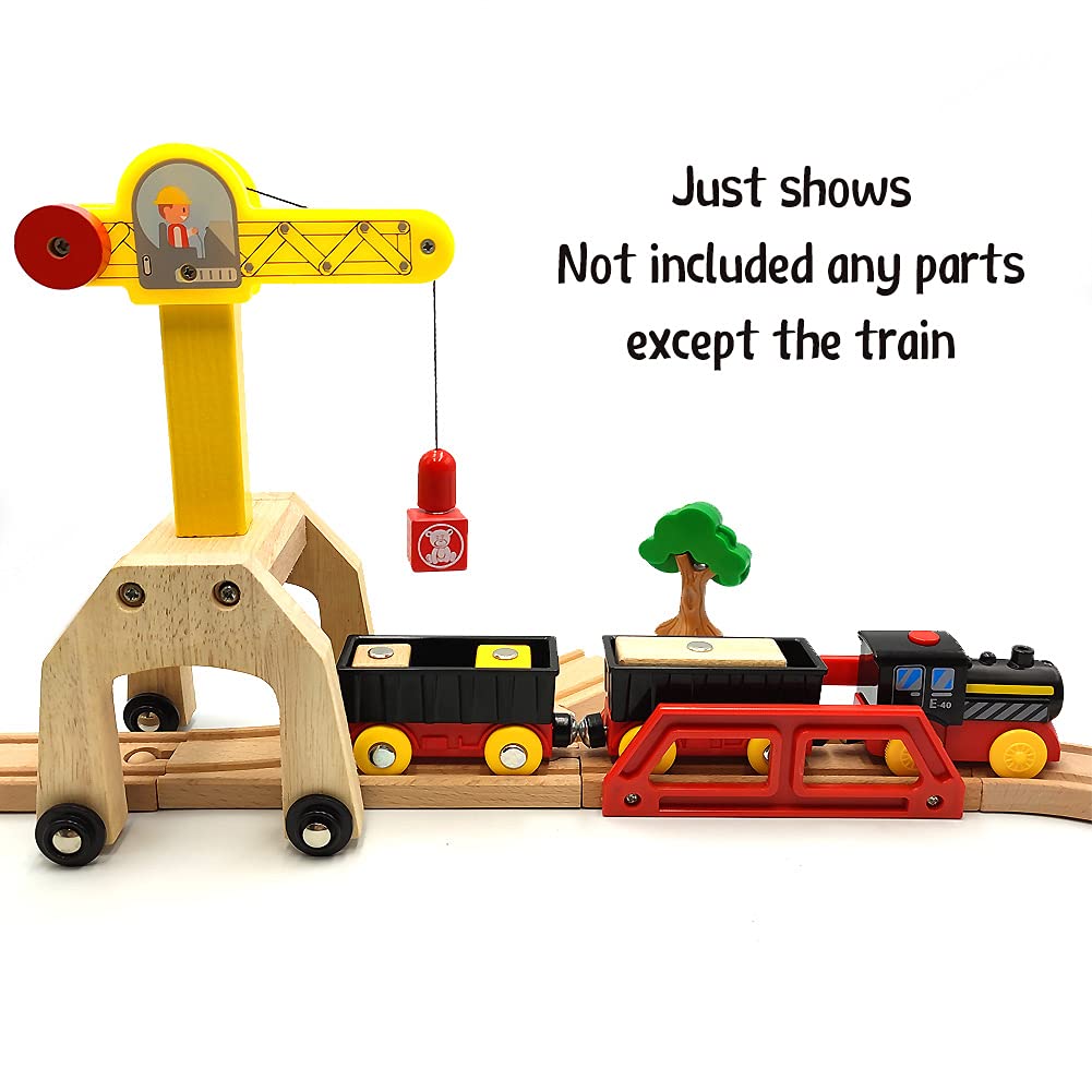 Wooden Magnetic Train Set Battery Operated Freight Train for Train ...