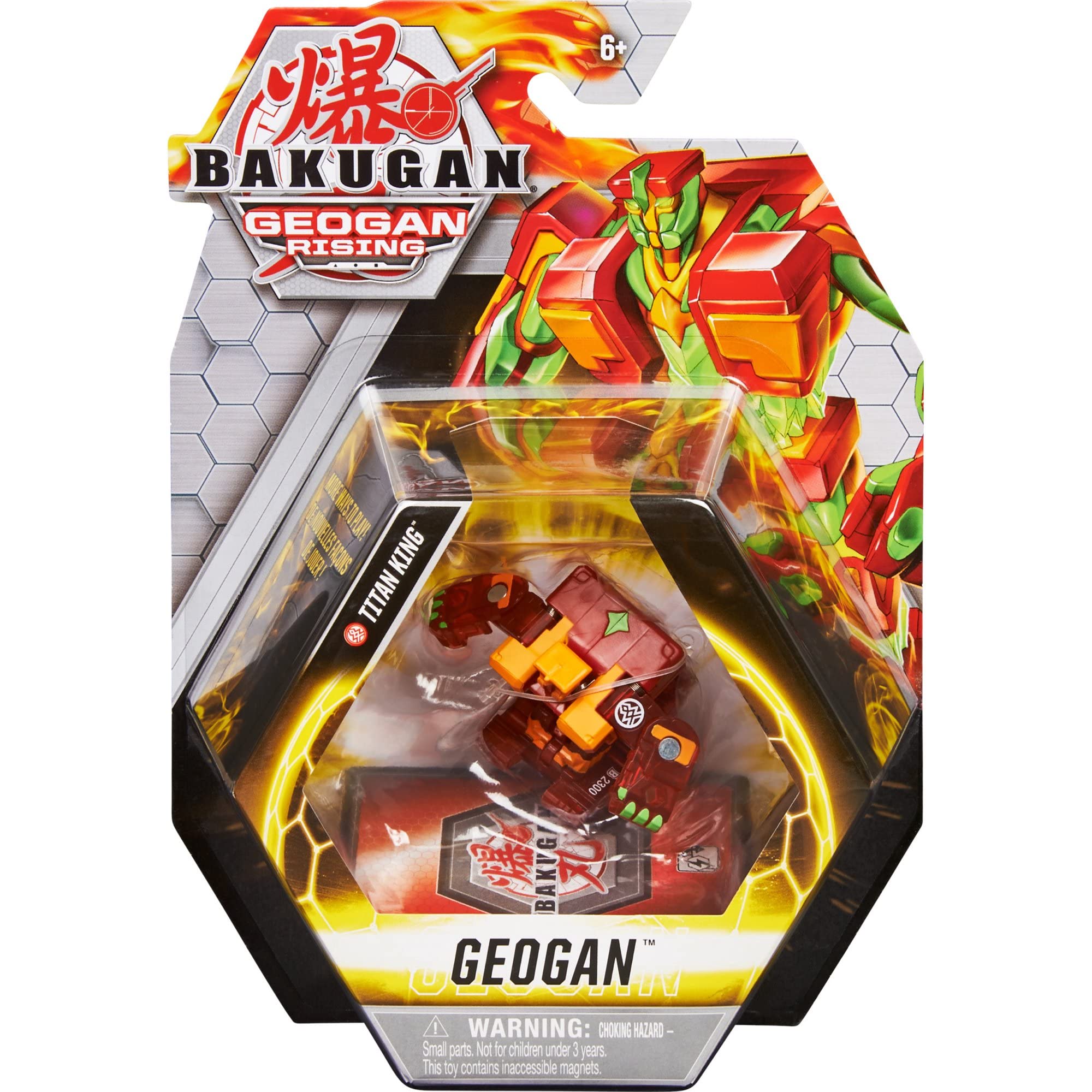 Bakugan Geogan Rising 2021 Pyrus Titan King Geogan Collectible Action ...