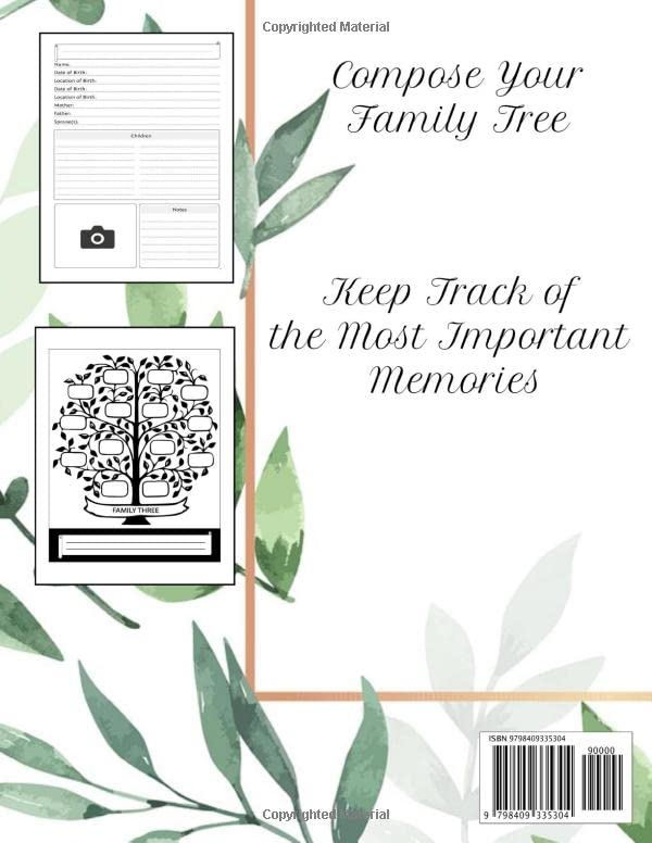 Genealogy Workbook Organizer: Family tree, Genealogical workbook with ...