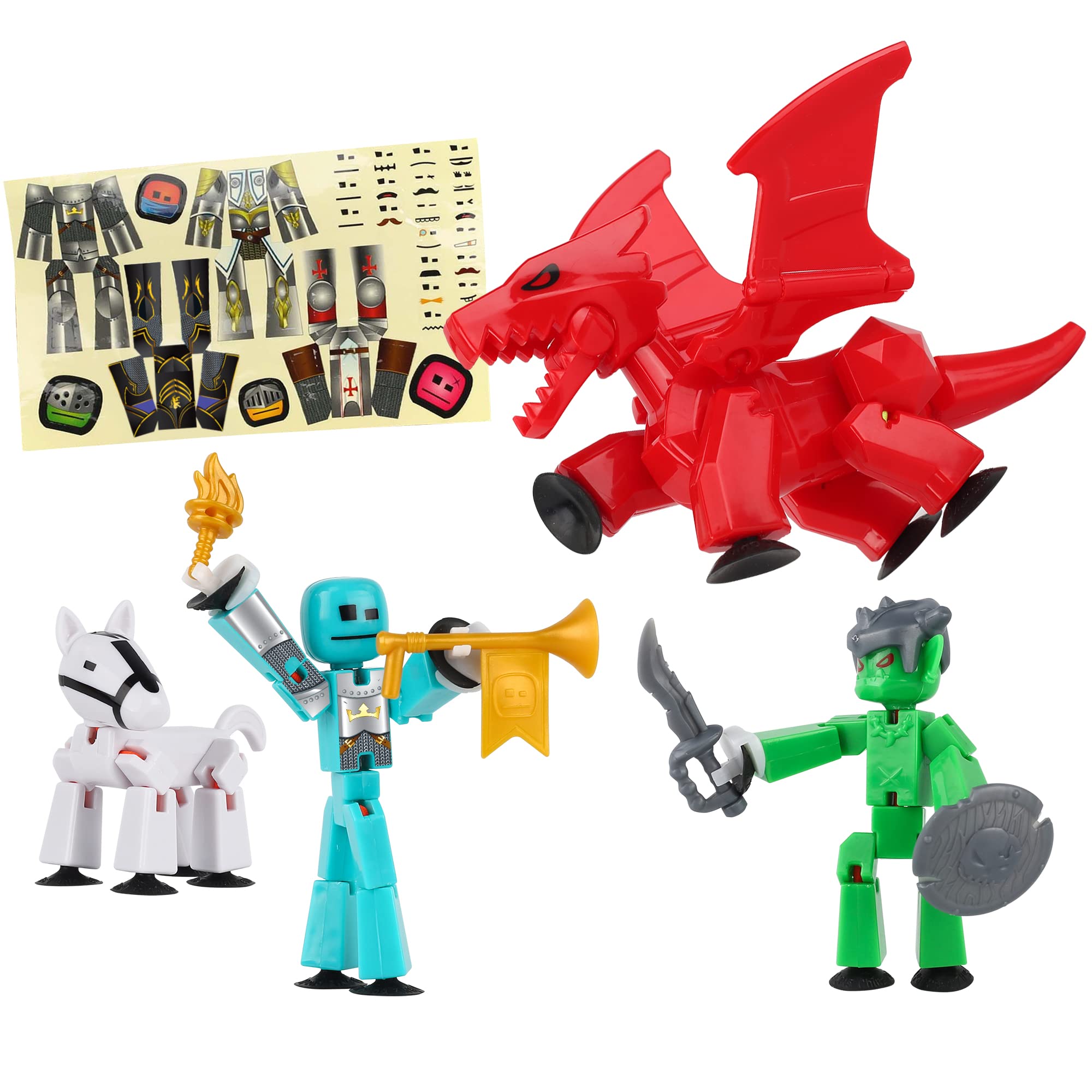 Zing StikBot Theme Pack Medieval Pack - Collectible Action Figures and ...