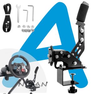 Anman G920 USB Handbrake,14-bit Progressive Handbrake with Clamp for PC ...