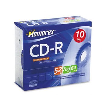 Memorex Blank Cd-R Video 80 Min 700 Mb Shrinkwrapped 10/Pack — 🛍️ The ...