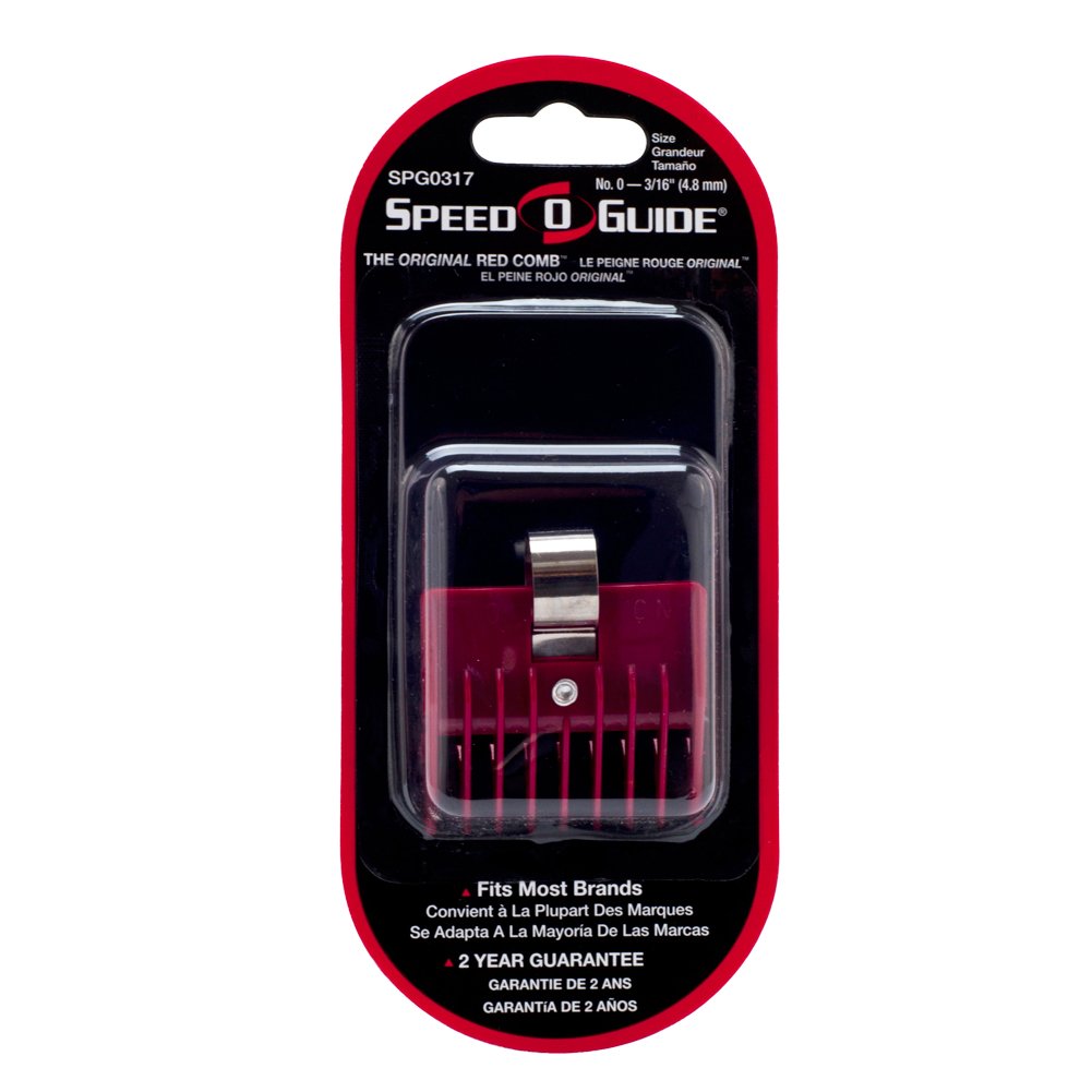 Universal Clipper Speed O Guide Red Comb Attachment 3/16" No #0 Barber ...