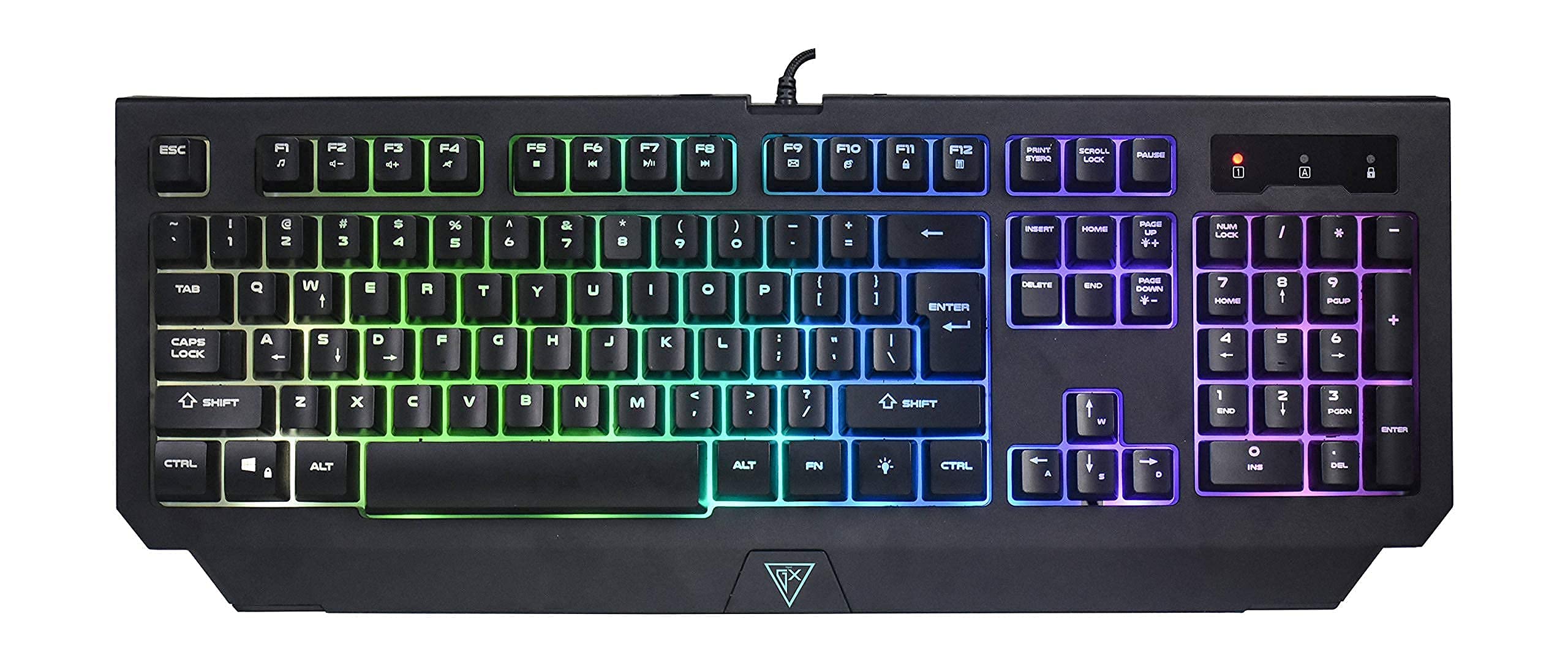 Gaming Keyboards Black Membrane Gaming Keyboard,104 Keys Laser US ...