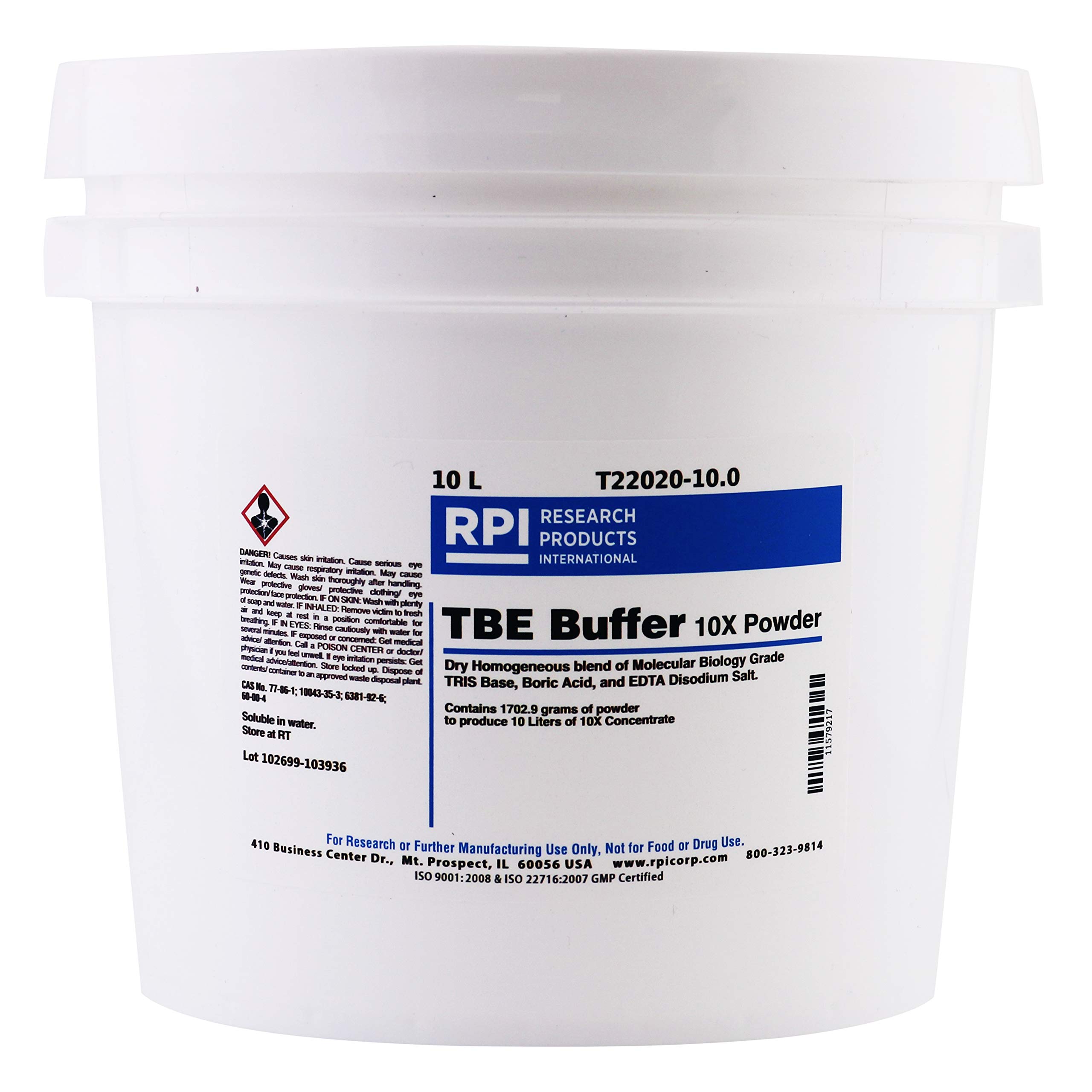 TBE Buffer [TRIS-Borate-EDTA], 10X Powder, 1702.9 Grams of Powder Makes ...