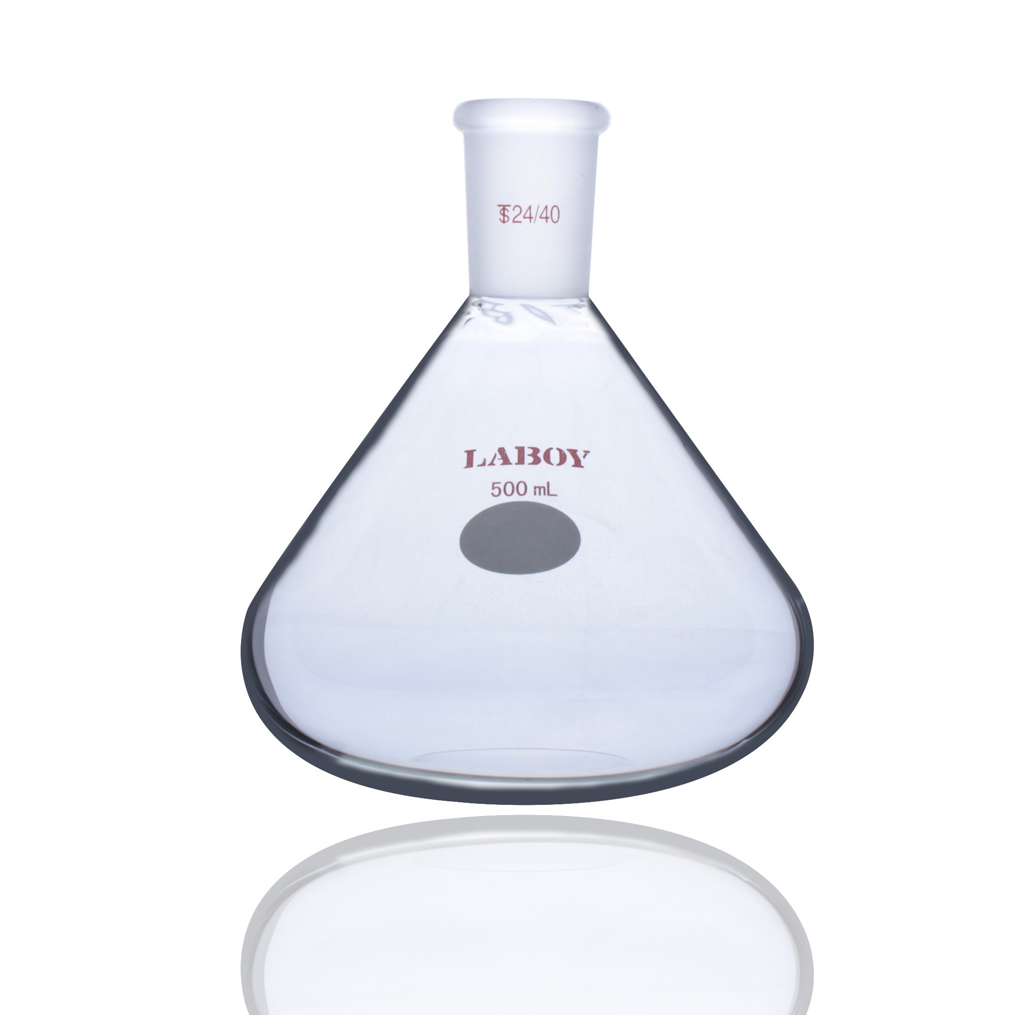 Laboy Glass Evaporation Flask Apollo Low Profile with 24/40 Joint 500mL ...