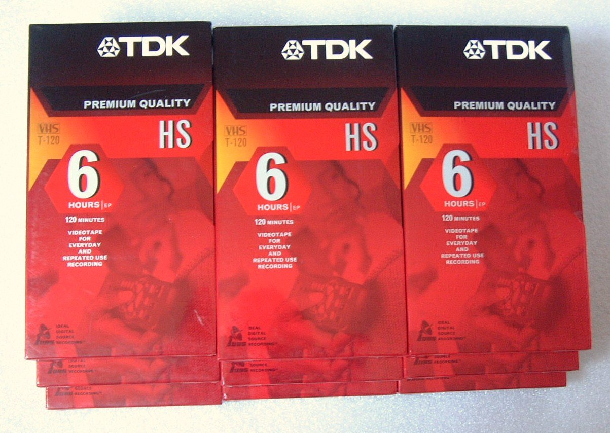 TDK VHS Tapes, 9 Pack, 6 Hr, Red, Format: VHS — 🛍️ The Retail Market