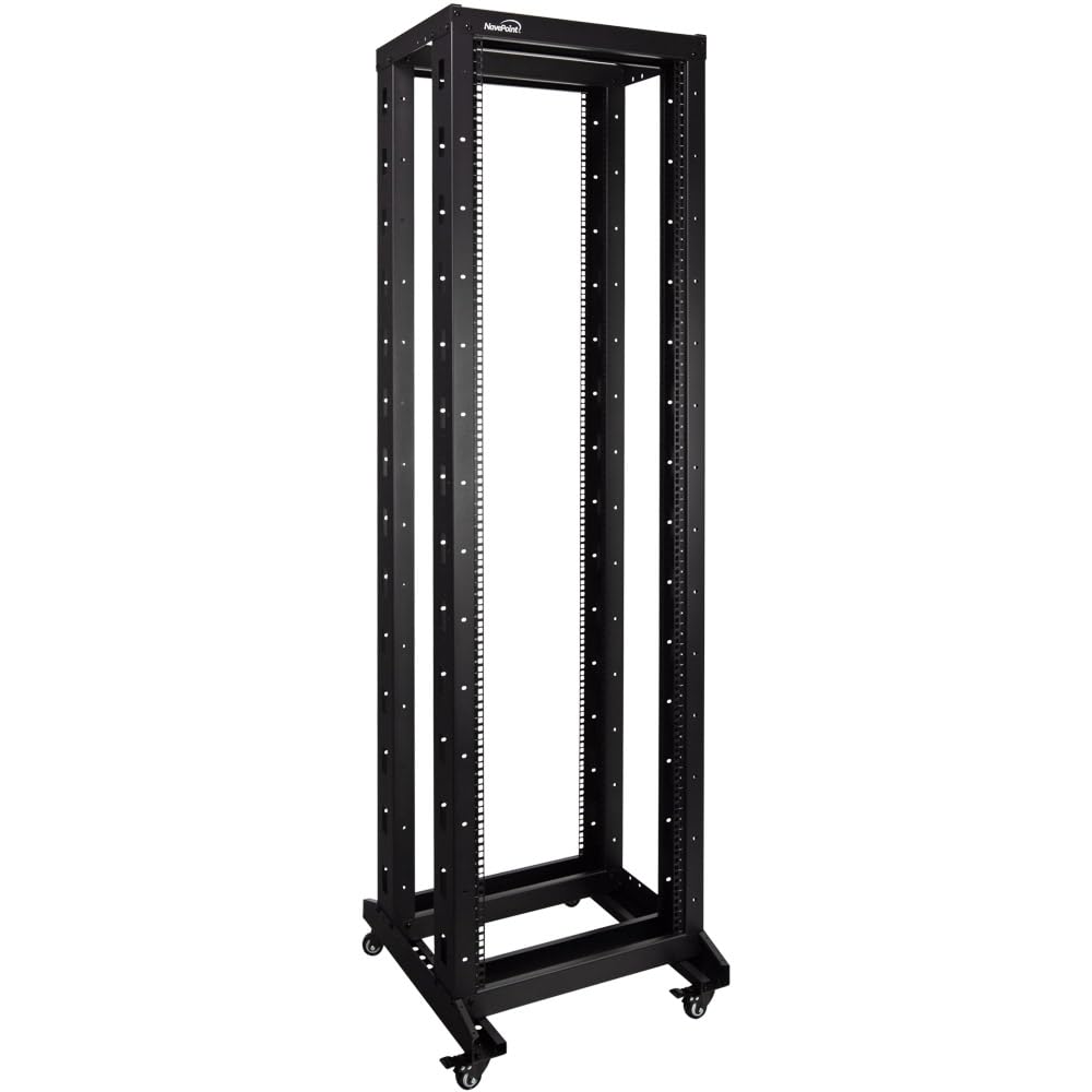 NavePoint 42U 4 Post Server Rack – Open Frame Rack for 19 Inch Equipment, Adjustable Depth 4 ...
