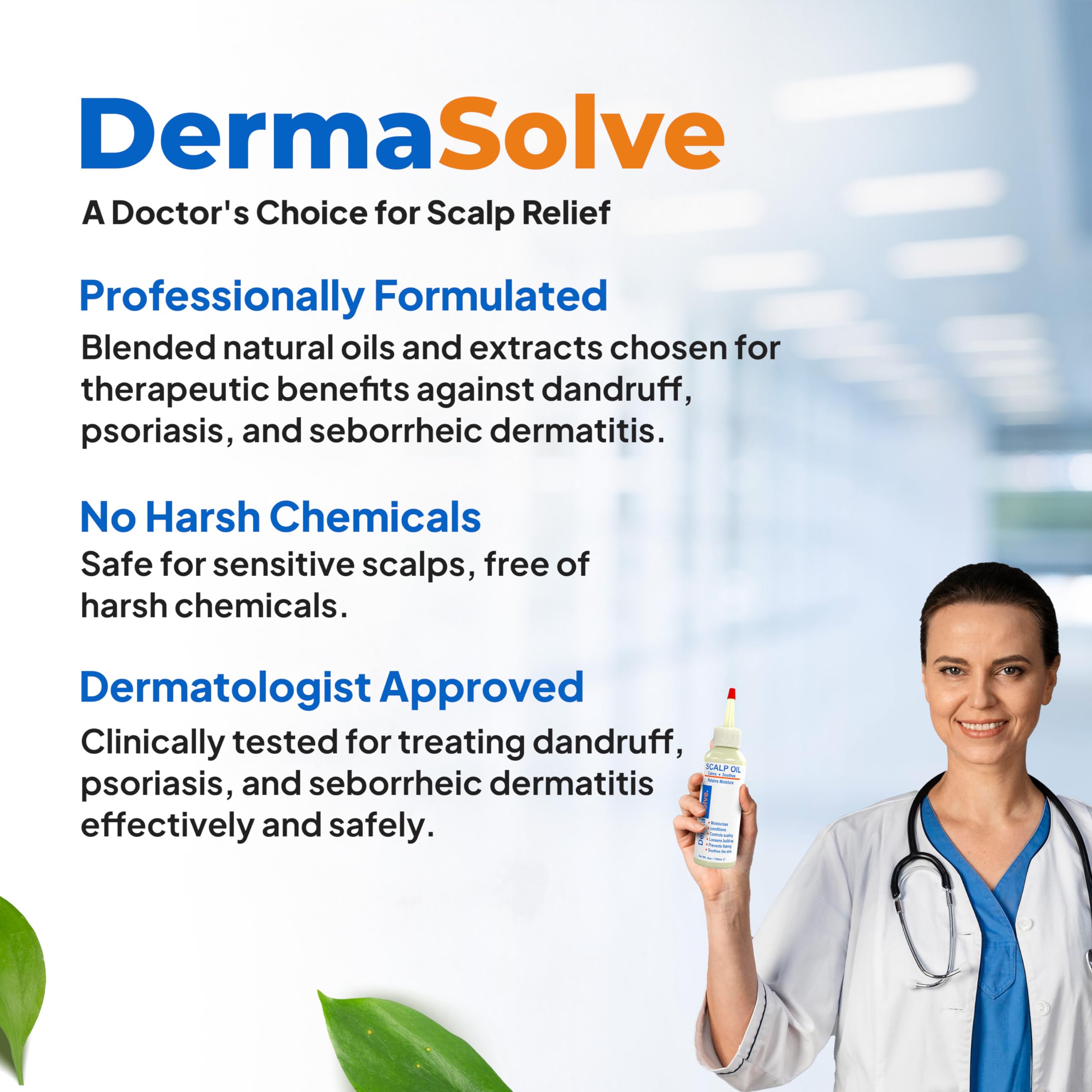 Dermasolve Psoriasis & Dandruff Oil, Dermatologist Approved for Flaky ...