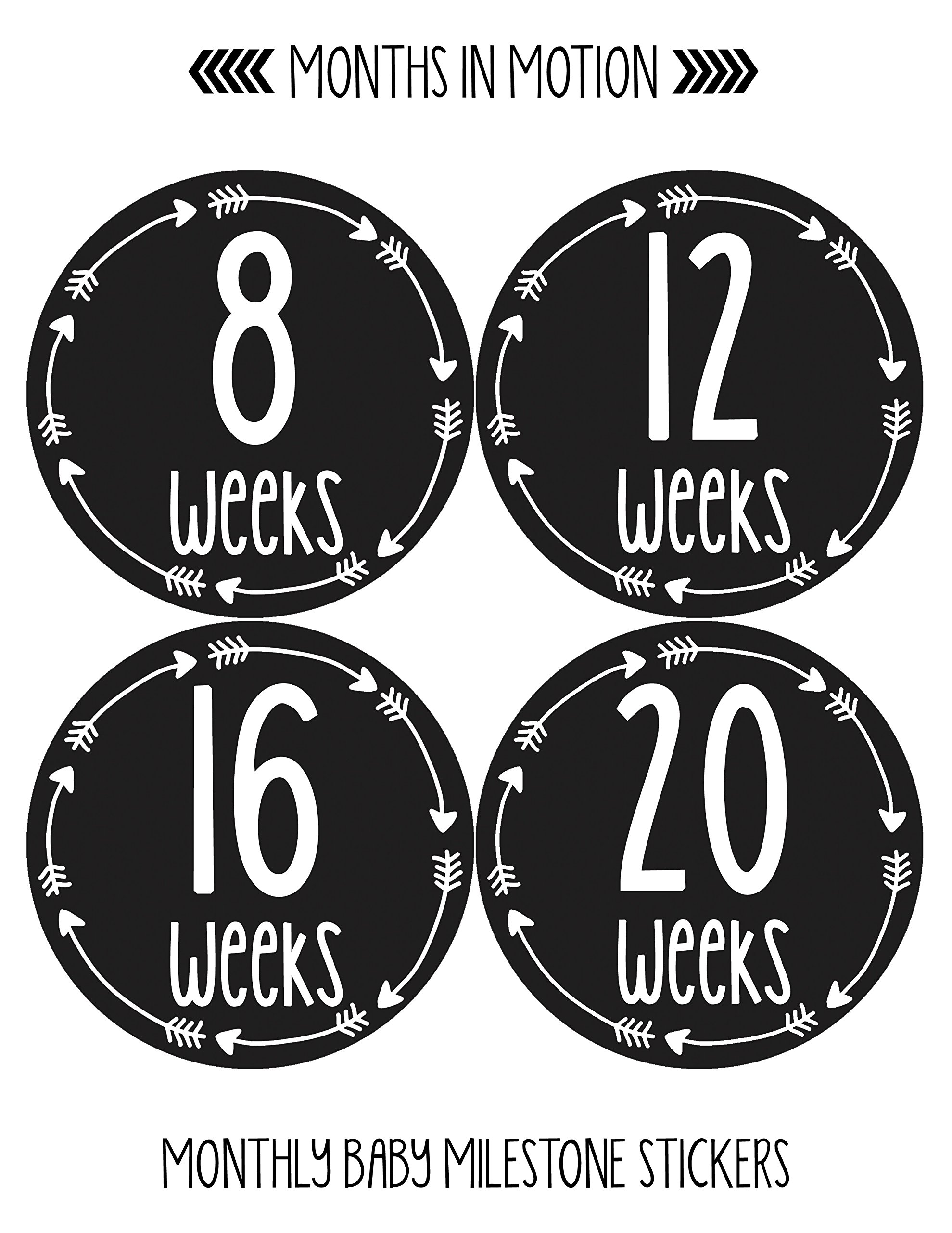 Months in Motion Pregnancy Weekly Belly Growth Stickers - Baby Bump ...