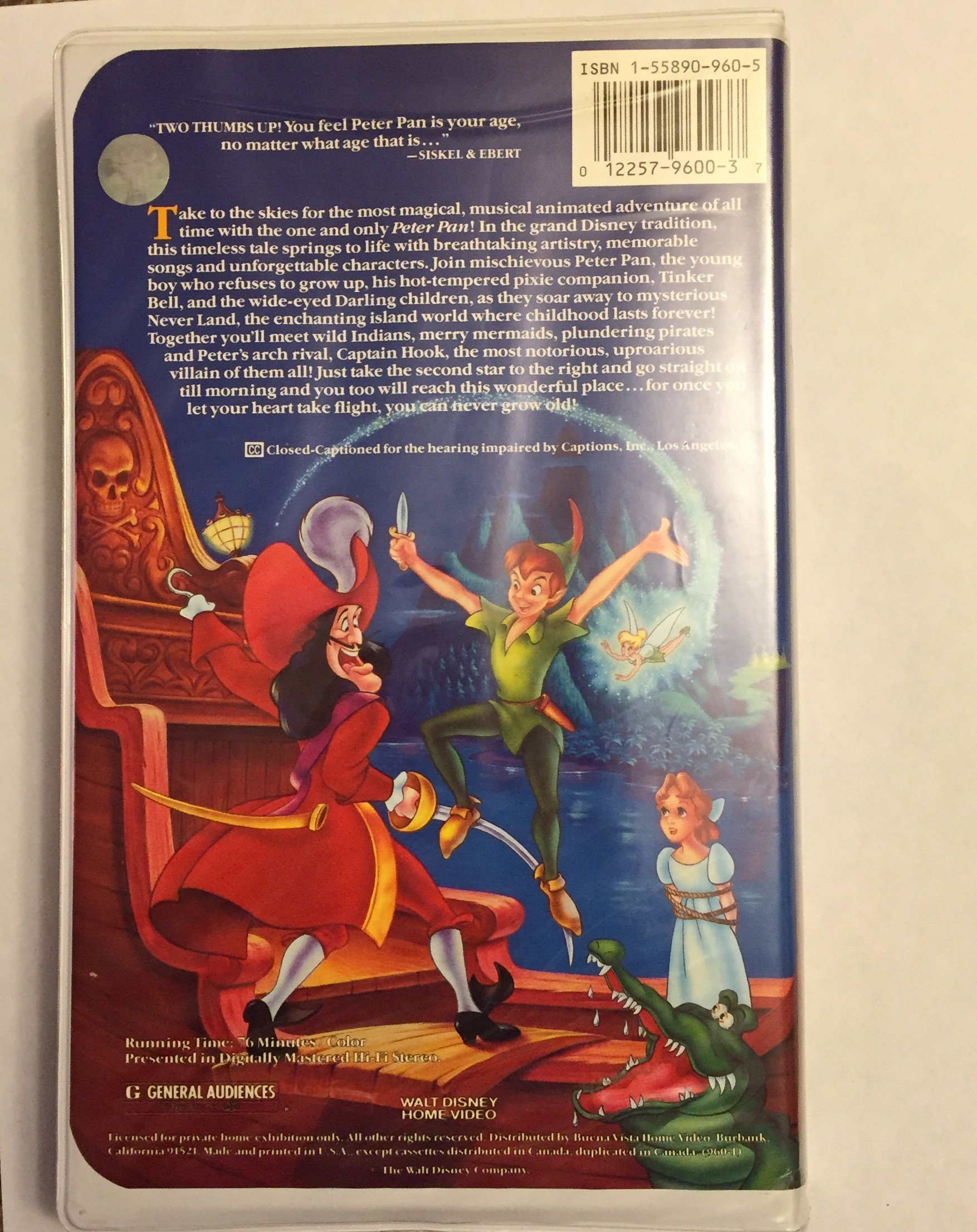 Walt Disney's Peter Pan RARE Black Diamond Classic (VHS Tape) — 🛍️ The Retail Market