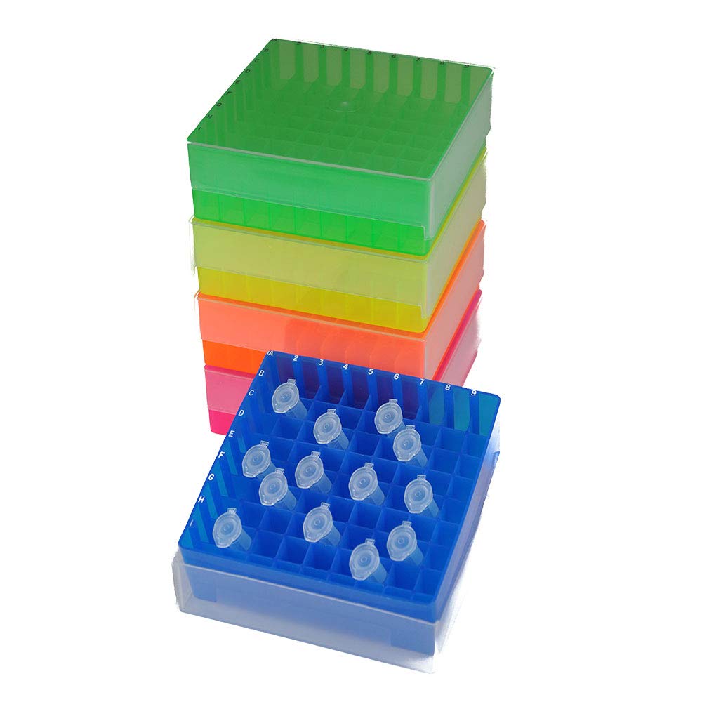 81-Place Tube Storage Containers (5 Boxes) – Polypropylene Plastic ...
