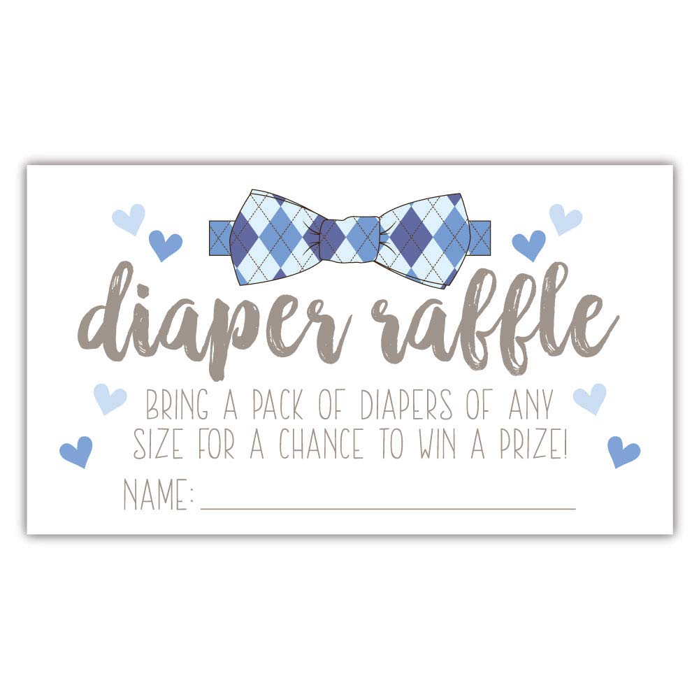 50 Little Man Diaper Raffle Tickets - Boy Baby Shower Game — 🛍️ The ...
