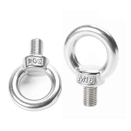 Pack of 2 M16 304 Stainless Steel Ring Shape Shoulder Lifting Rigging ...