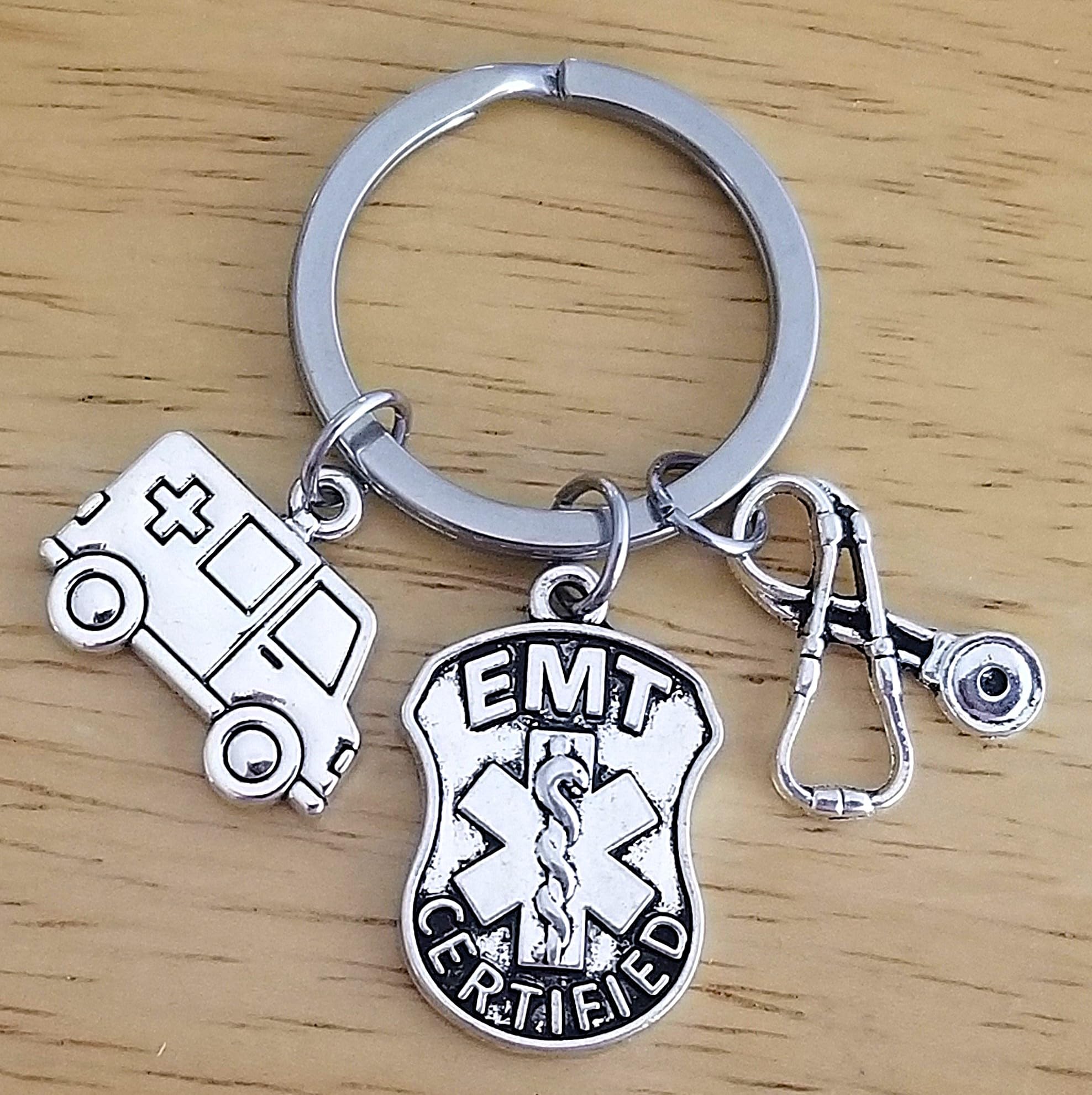 Kit's Kiss EMT Emergency Medical Technician Keychain Ambulance ...