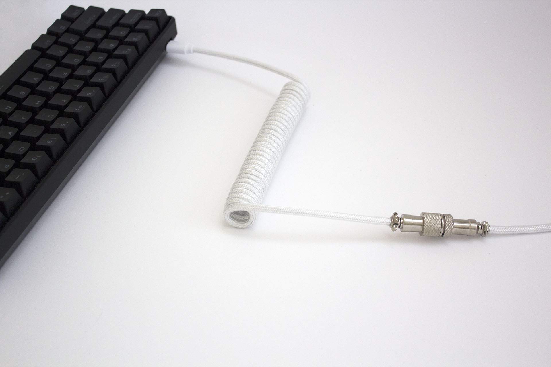 Tez Cables Z-Series Custom Coiled Aviator USB-C Keyboard Cable (White ...