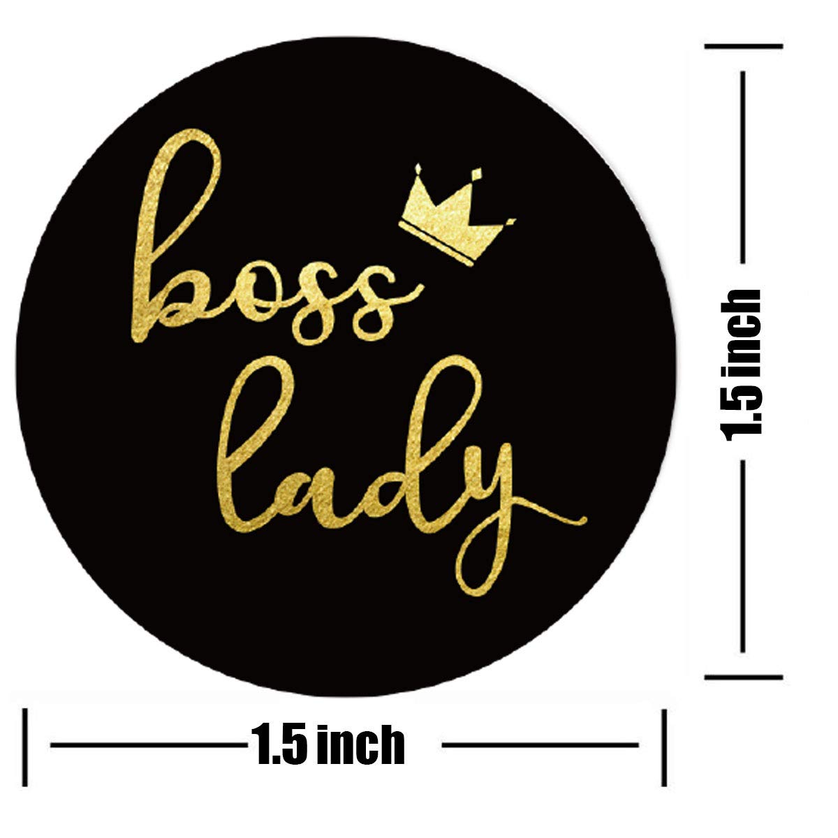 Boss Lady Stickers 1.5 inch， Pink and Black Boss Lady Decal Vinyl ...