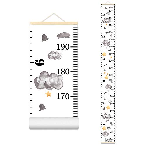 ASENART Kid Children Height Cloud and Ballon Growth Chart Ruler Growth ...