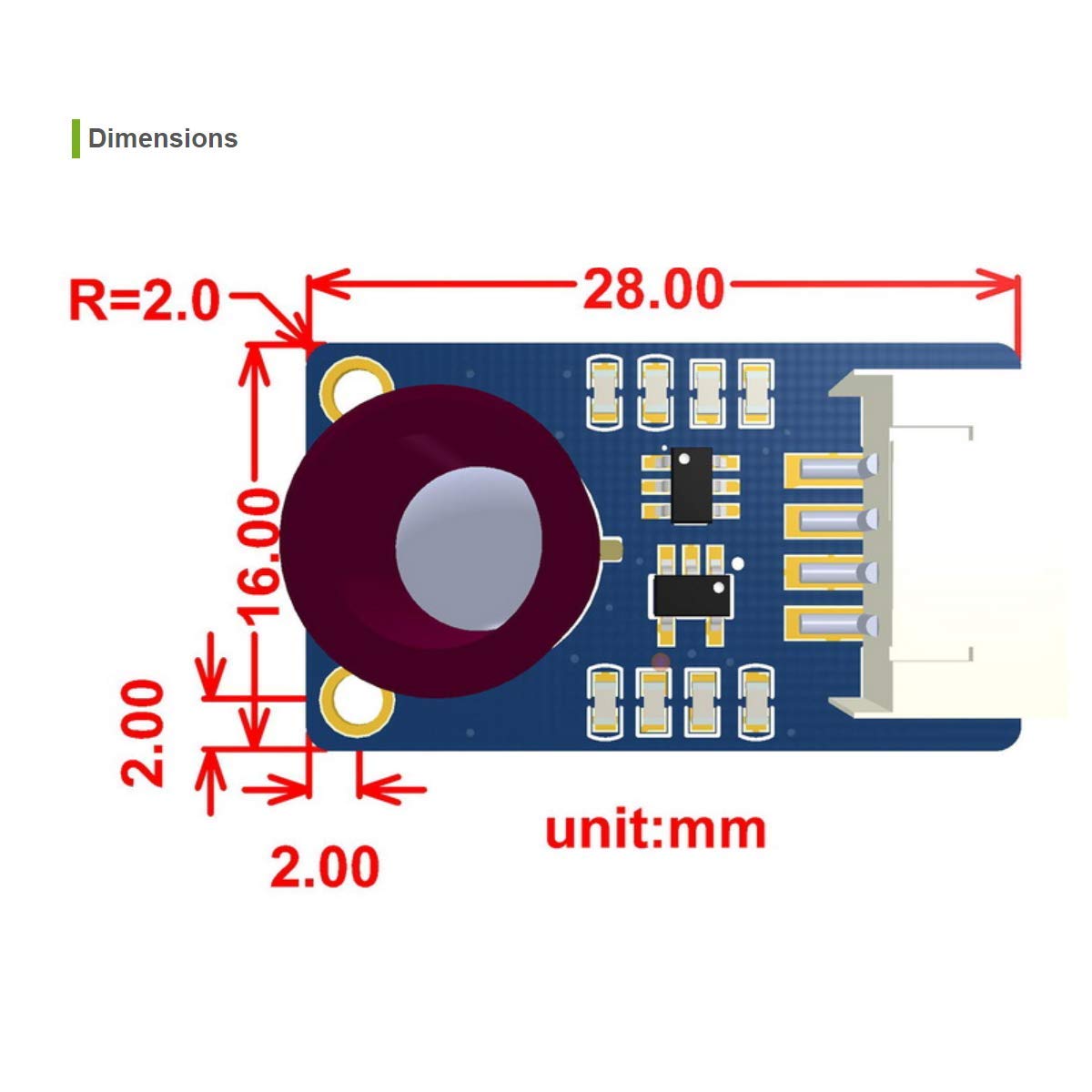MLX90640 IR Array Thermal Imaging Camera Module 32×24 Pixels 55° Field of View Camera with I2C ...