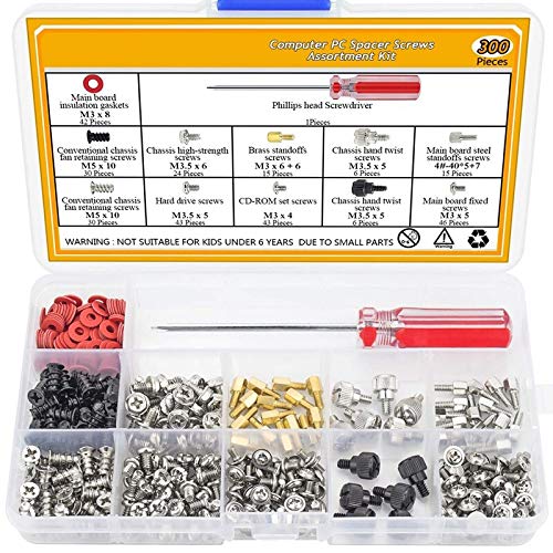 300Pcs Personal for Computer Screw Standoffs Set Assortment Kit with A ...