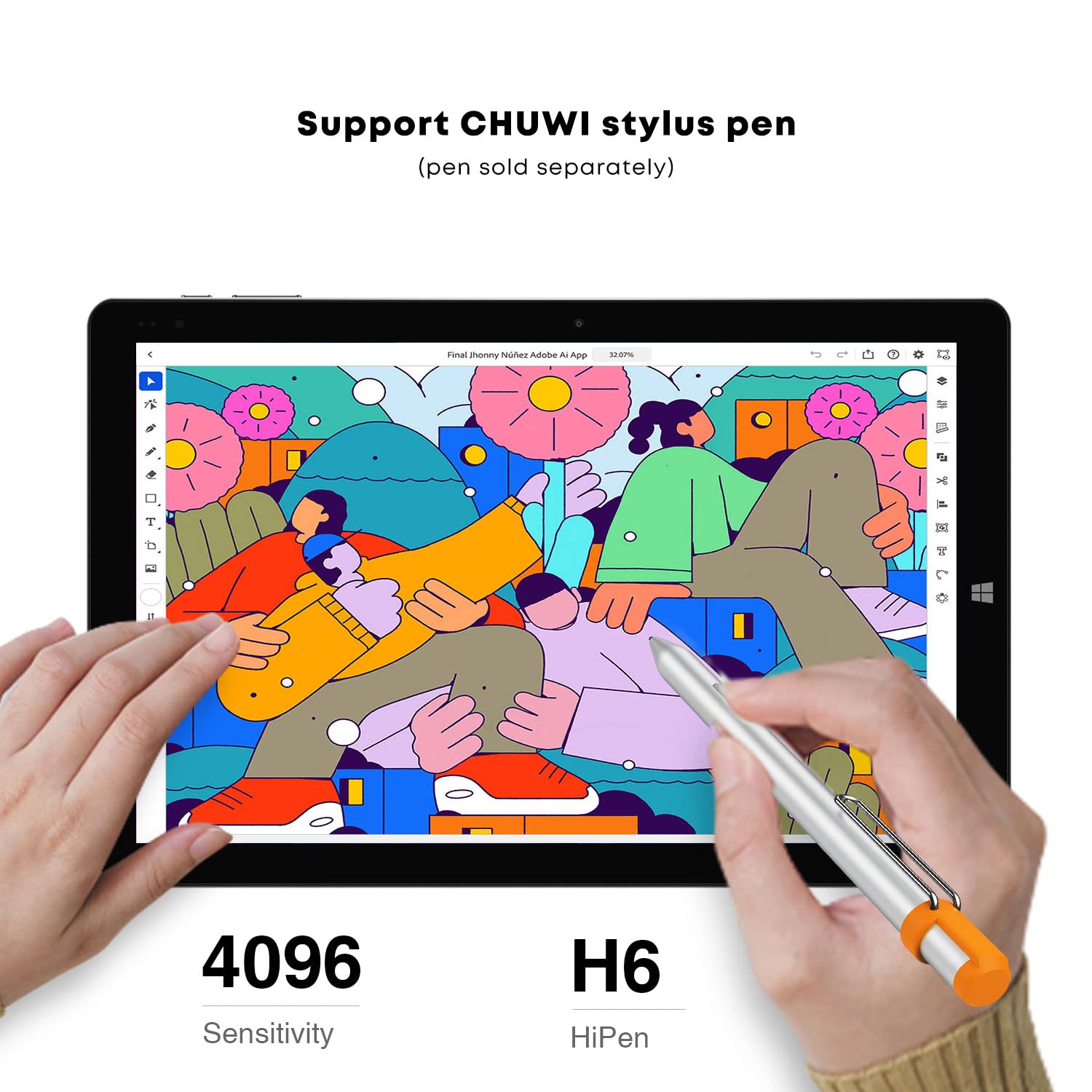 CHUWI Hi10 X Tablet PC, 10.1" Touchscreen 1920x1200P (6GB RAM 128GB Storage) Intel N4120 ...