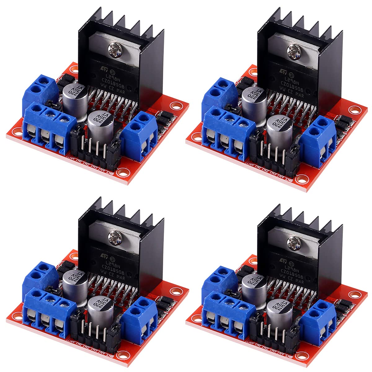 AOICRIE 4PCS L298N Motor Drive Controller Board Module Dual H Bridge DC ...