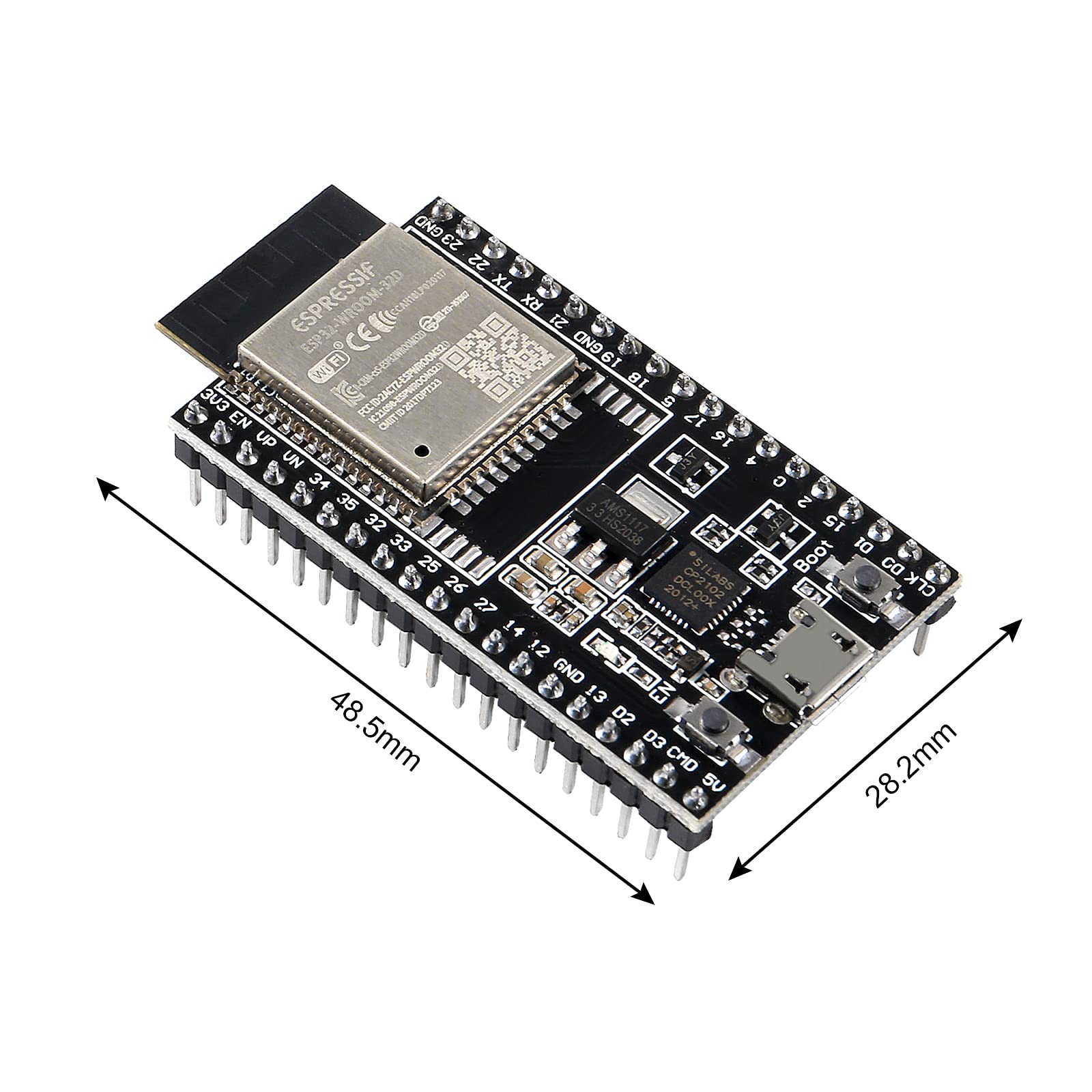2 Sets ESP32-DevKitC core Board ESP32 Development Board ESP32-32D WiFi ...