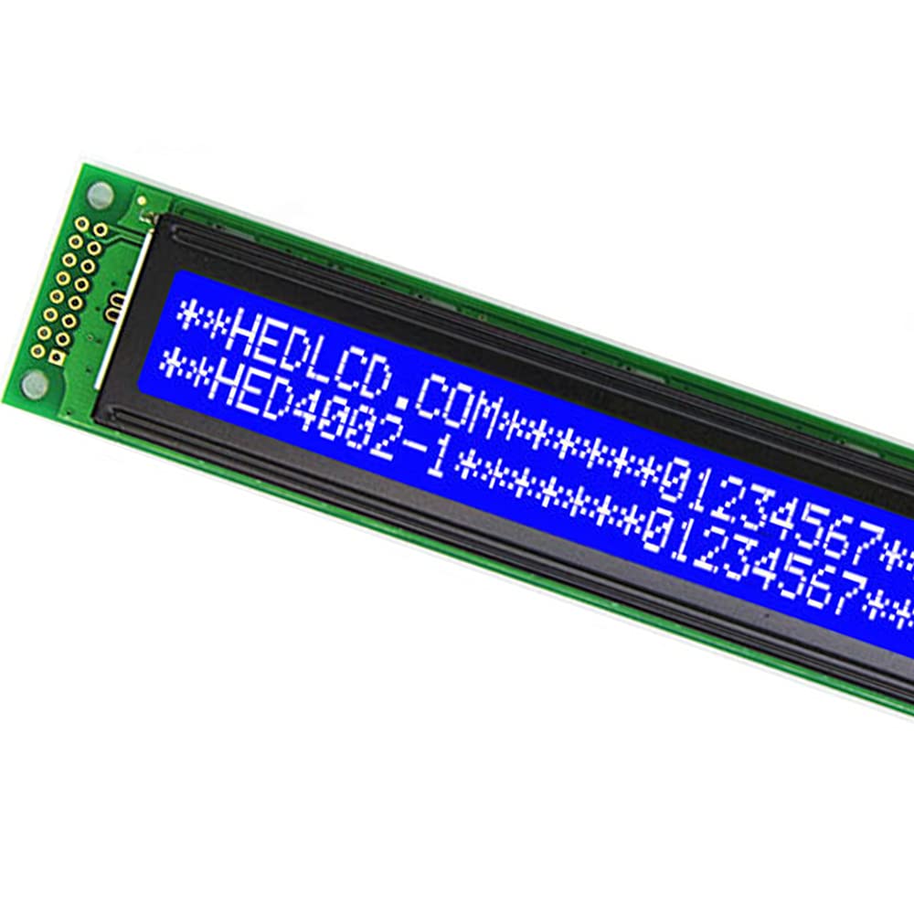 SaiDian 1Pcs HD44780 40x2 4002 LCM Character LCD Display Module 5V White on a Blue Background ...