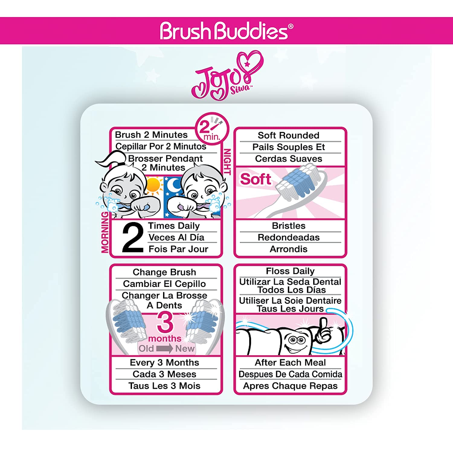 Brush Buddies Jojo Siwa Manual Toothbrush Pack, Multi-Colored, Battery Powered, Girls — 🛍️ The ...