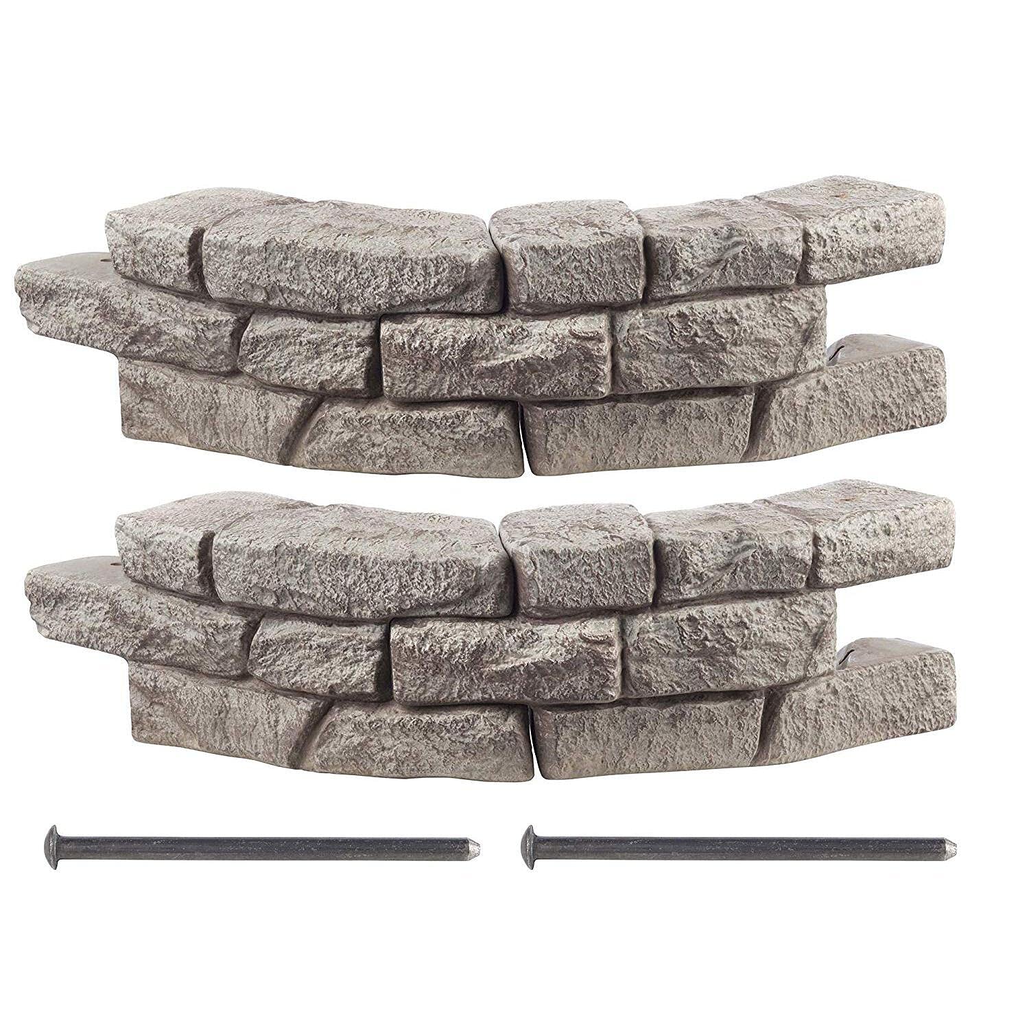 RTS Home Accents Rock Lock Interlocking Landscape Edging and Border ...