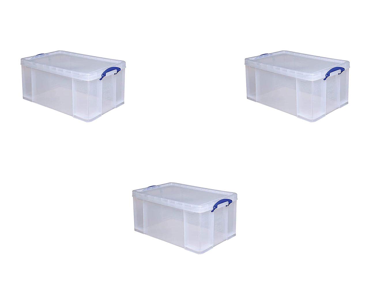Really Useful Clear Transparent Plastic Storage Box, 64 Liters Features ...