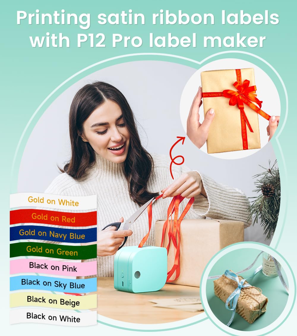 Phomemo P12 PRO Label Maker, Label Maker Machine with Tape, Mini ...