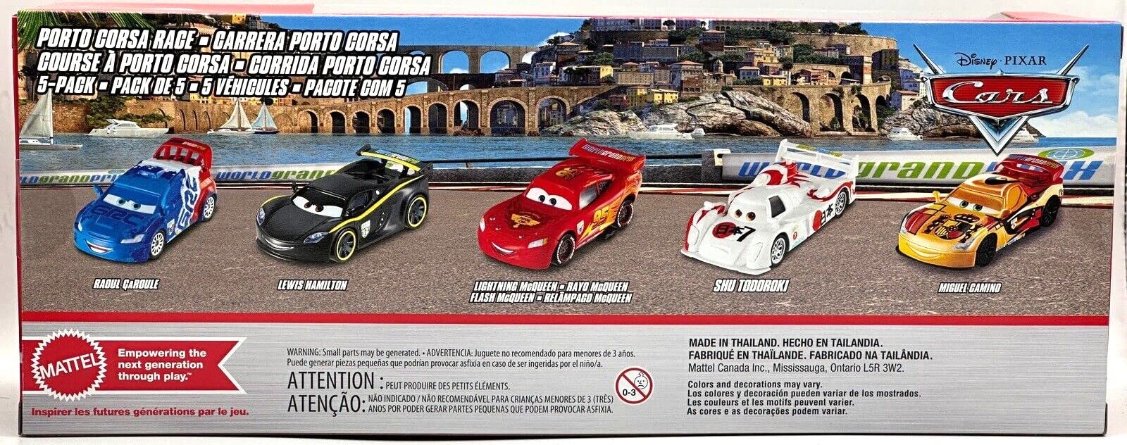 Disney Cars Toys Diecast Porto Corsa Race 5-Pack with Lightning McQueen ...