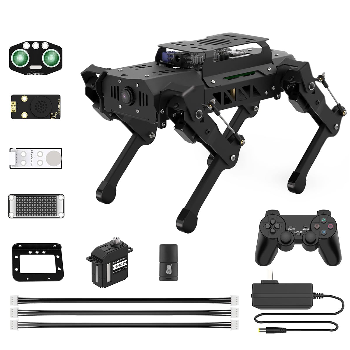 HIWONDER Quadruped Robot Bionic Robot Dog with AI Vision Raspberry Pi kit ROS Open Source ...