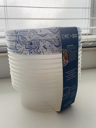 COOK WITH COLOR 20 Piece Round Plastic food containers. 10 Lids & 10 ...