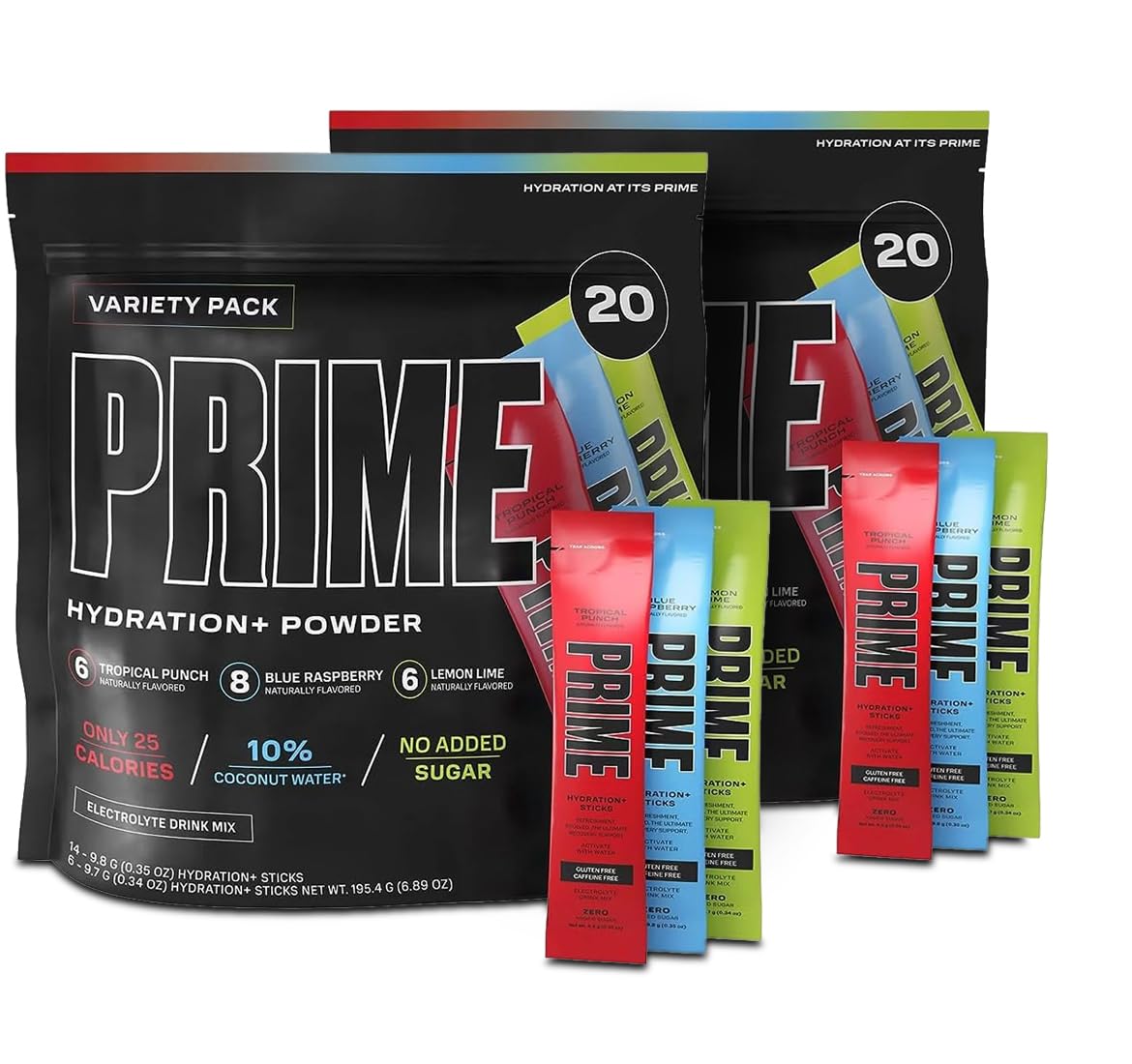 Prime Hydration Electrolyte Powder Mix Sticks Variety | KSI Prime ...
